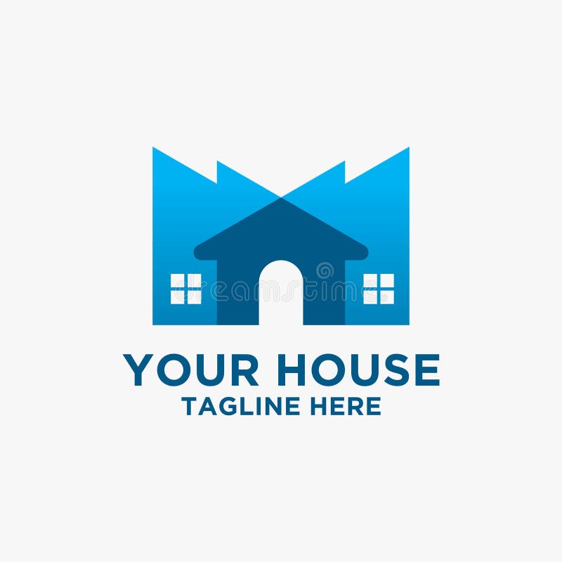 Intersect House Logo Design Stock Vector - Illustration of intersection ...