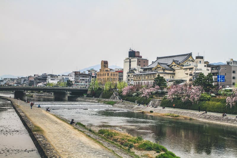 10 April 2012 Beautiful Scenery Along the Kamo Gawa Rive Editorial ...