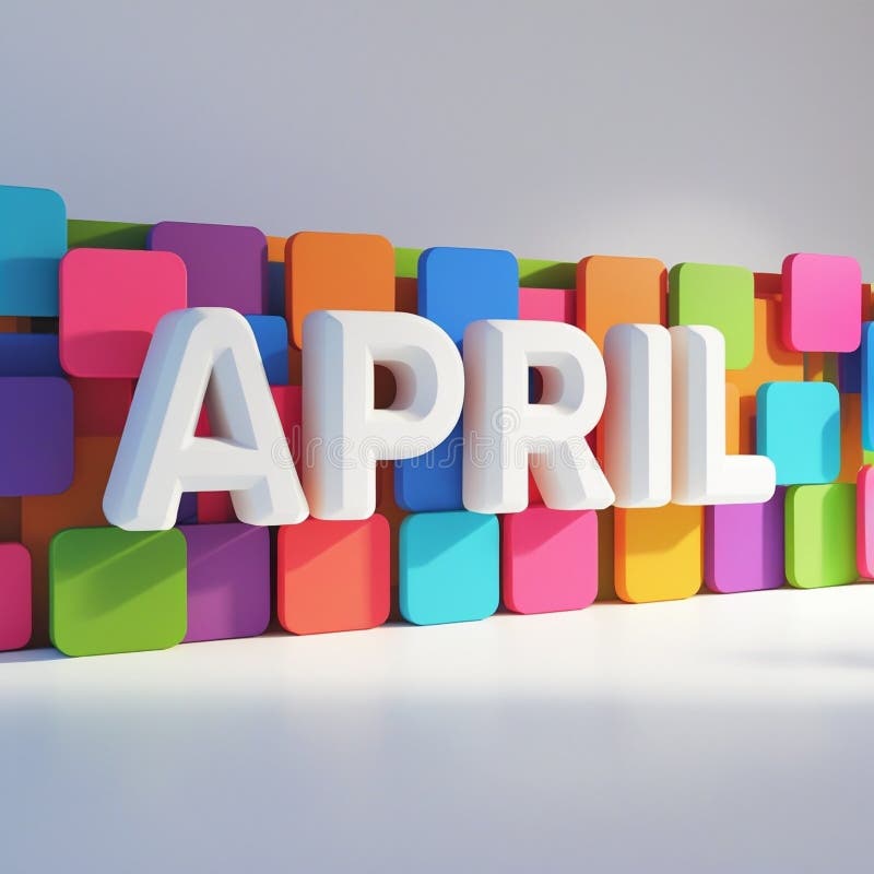 April Bold, Bright, and Beautiful Month Stock Illustration ...