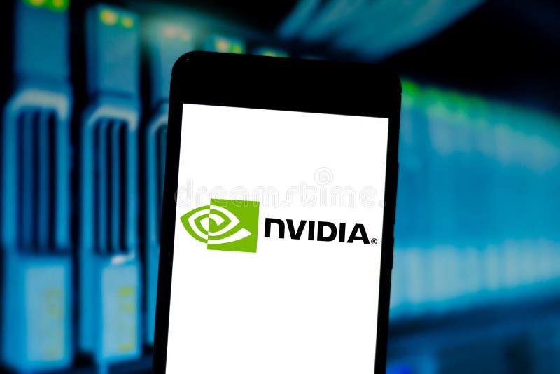 April 25, 2019, Brazil. Nvidia Logo on the Mobile Device. Nvidia is a ...