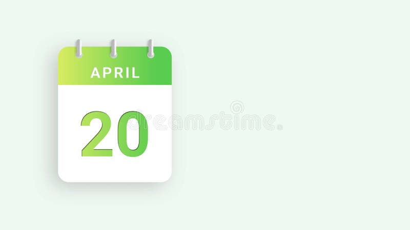 April - Calendar Animation Displaying Monthly Progression Stock Video ...