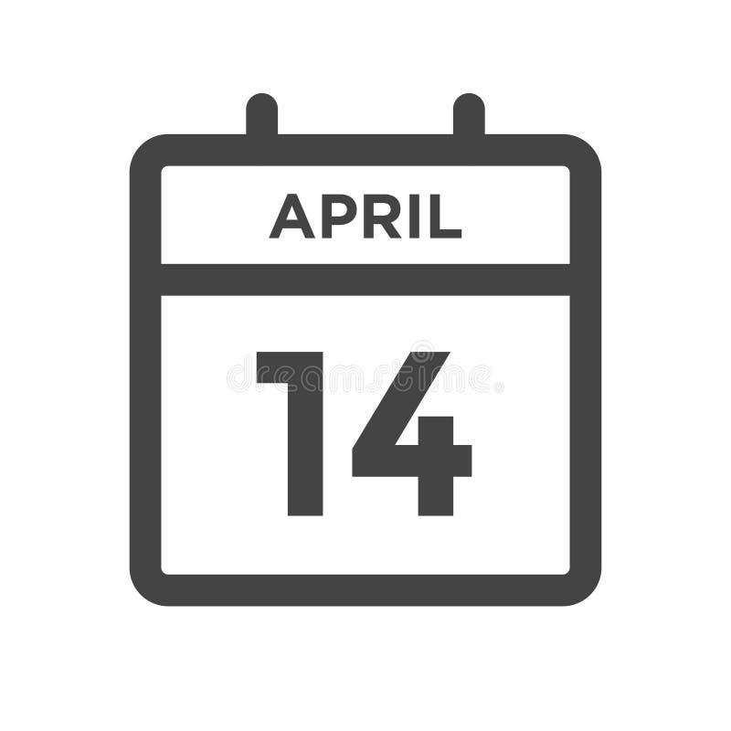 April 14 Calendar Day or Calender Date - Deadline or Appointment Stock ...