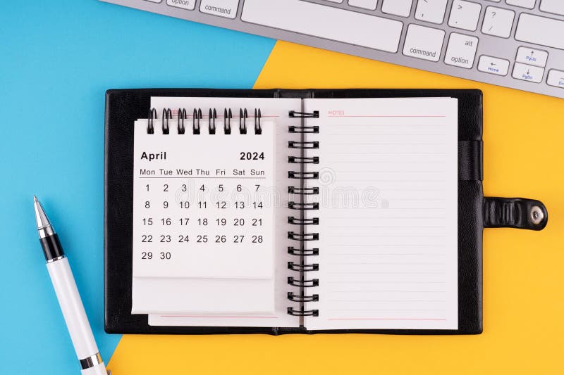 April 2024 calendar stock image. Image of organizer - 304642005