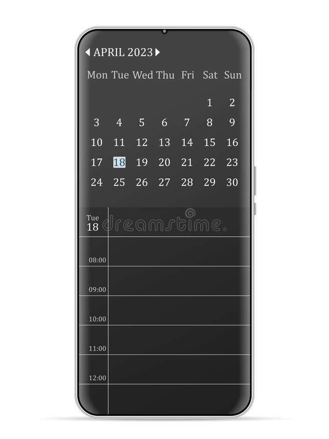 April 2023 Lunar Calendar, Moon Cycles Stock Illustration ...