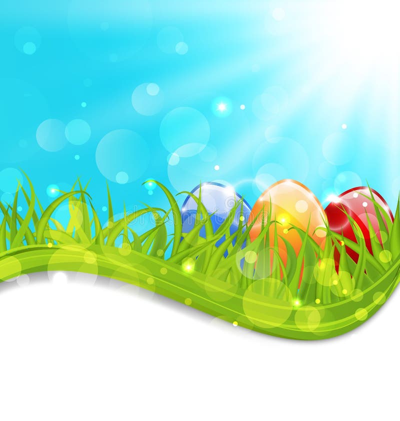 April Card with Easter Set Colorful Eggs Stock Vector - Illustration of ...