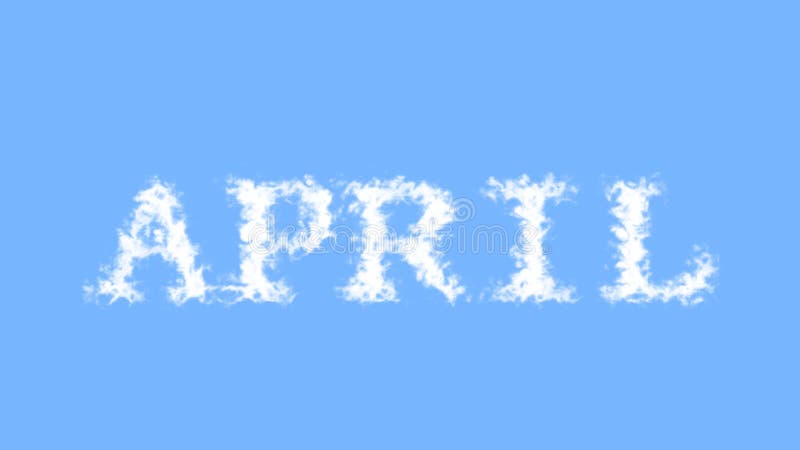 April Cloud Text Effect Sky Isolated Background Stock Illustration ...