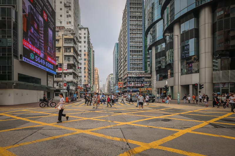 Crowded Residential Area at Mong Kok, Hk April 1 2024 Editorial ...