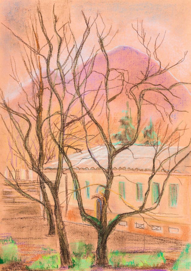 Panorama of April stock illustration. Illustration of pastel - 32085057