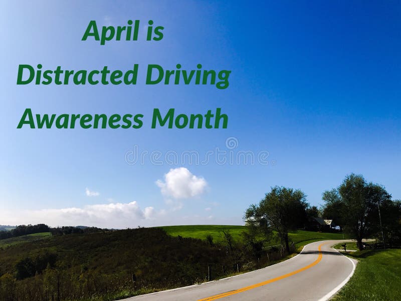April is Distracted Driving Awareness Month Stock Image - Image of ...