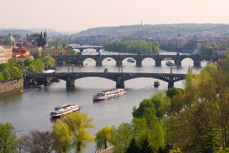 April Evening Over Vltava. Prague, Czech Republic Editorial Photo ...