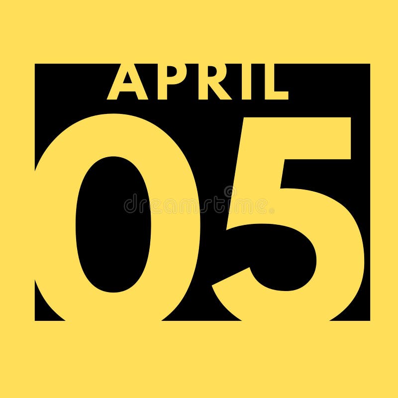 April 5 . Flat Modern daily Calendar Icon .date ,day, Month Stock ... April 5 . Flat Modern daily Calendar Icon .date ,day, Month Stock ...