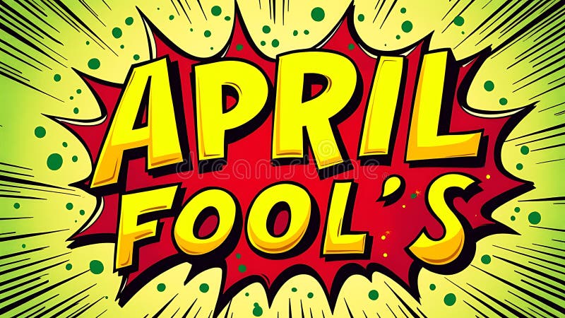 April Fool S Day Comic Book Style Illustration Stock Illustration ...