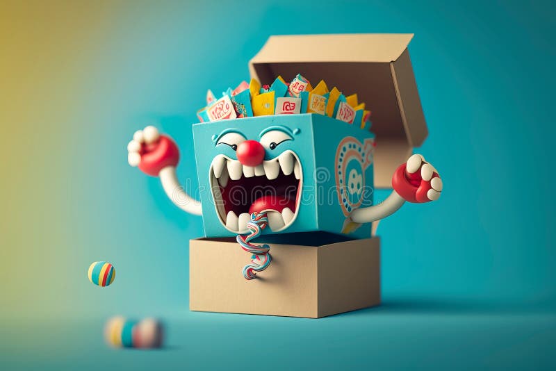 April Fool`s Day Jack In The Box Generative Ai Stock Illustration Illustration Of Humor April