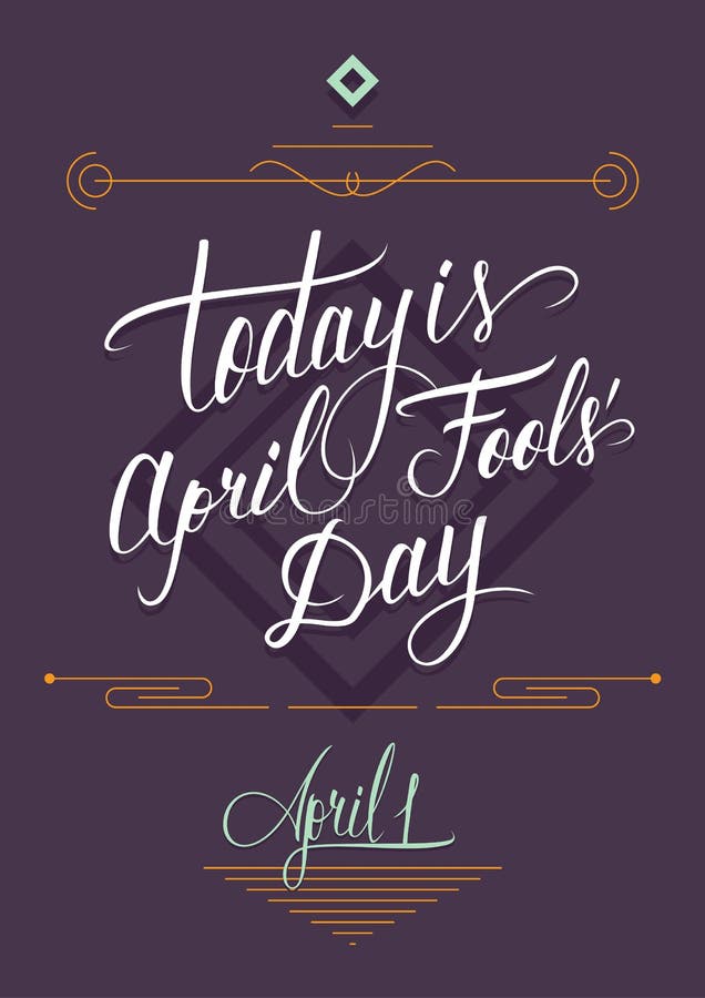 April Fool S Day Poster with Lettering Sign. Stock Vector ...