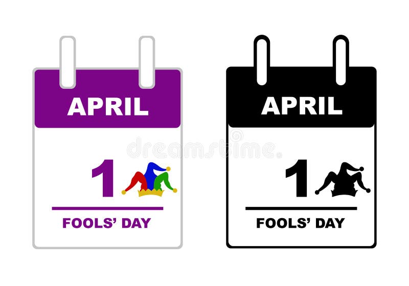 April Fools` Day calendar stock vector. Illustration of bells - 113361052