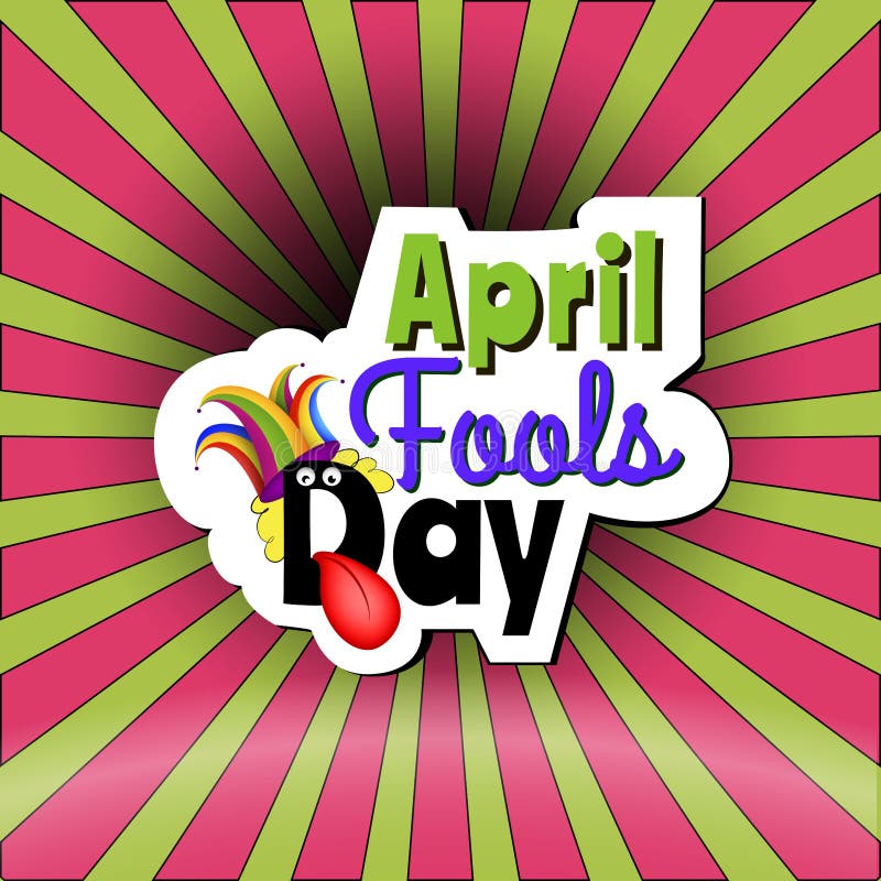 April Fools Day Cartoon Text Stock Illustration - Illustration of humor ...