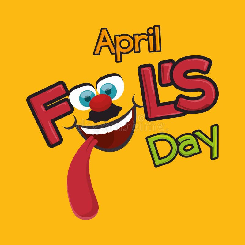 April Fools Day Celebration Card Stock Vector - Illustration of ...