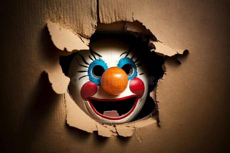 April Fools Day Clown Face. Generative AI Stock Illustration ...