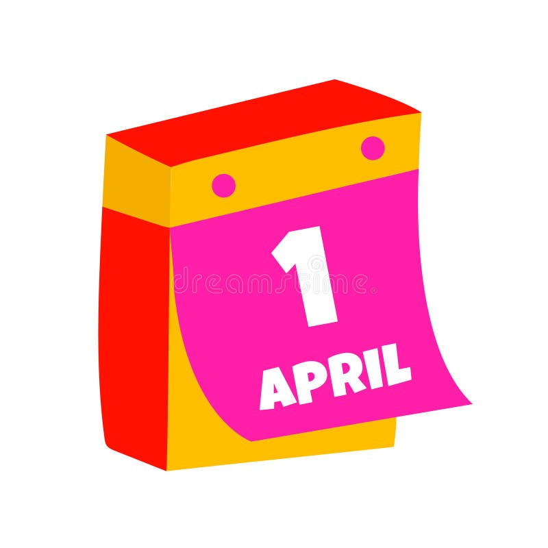 April Fools Day, First Day of the Month. April 1 on Flat Design Stock ...
