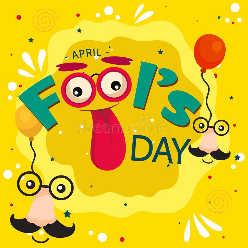 April Fools Day Flat Vector Design Stock Illustration - Illustration of ...