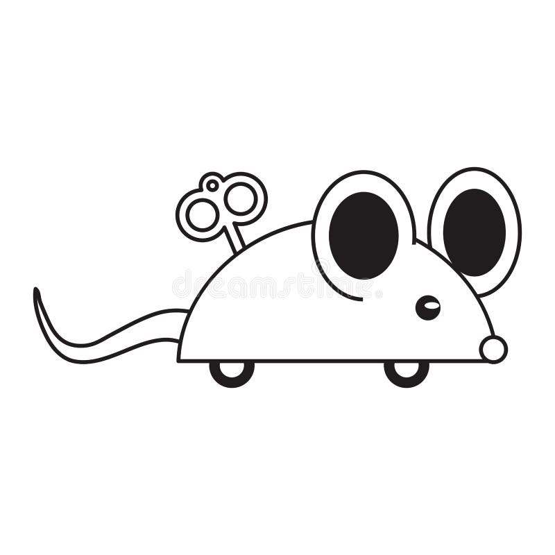April Fools Day Mouse Thin Line Stock Illustration - Illustration of ...