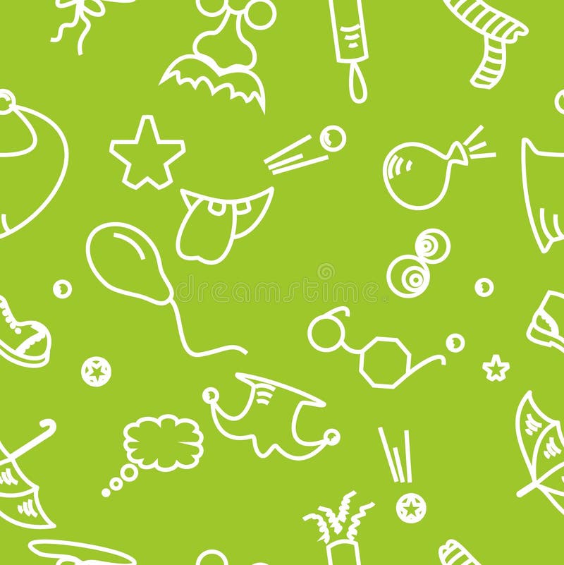 April Fools Day Seamless Pattern Stock Vector - Illustration of ...