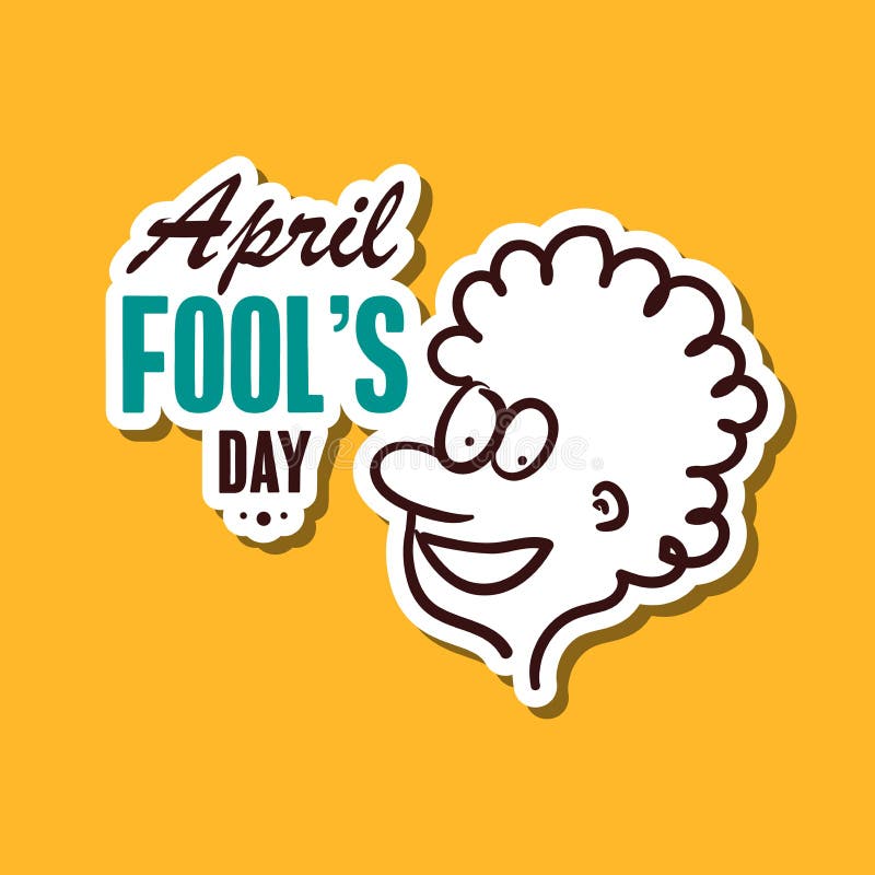 April Fools Day Sticker ilustración del vector. Ilustración de hombre ...