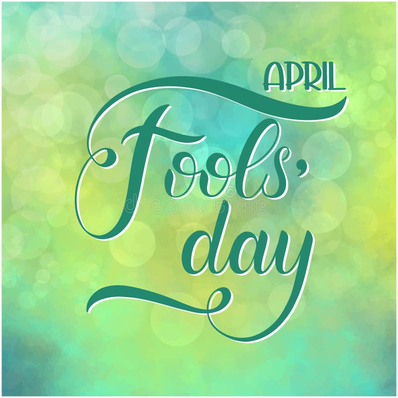 April Fools Day Hand Written Lettering for Greeting Card, Posters ...
