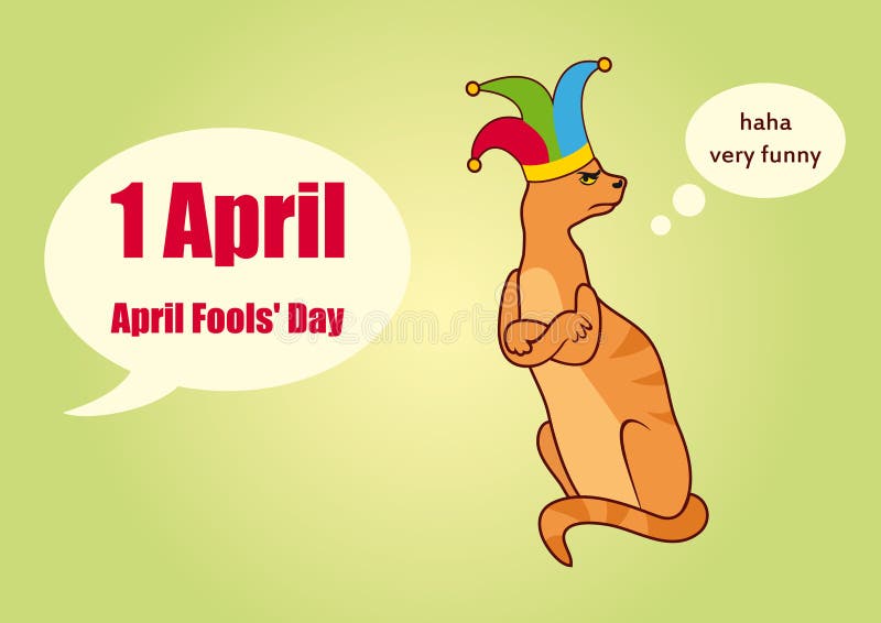 Cat April fool stock illustration. Illustration of suit - 50376700
