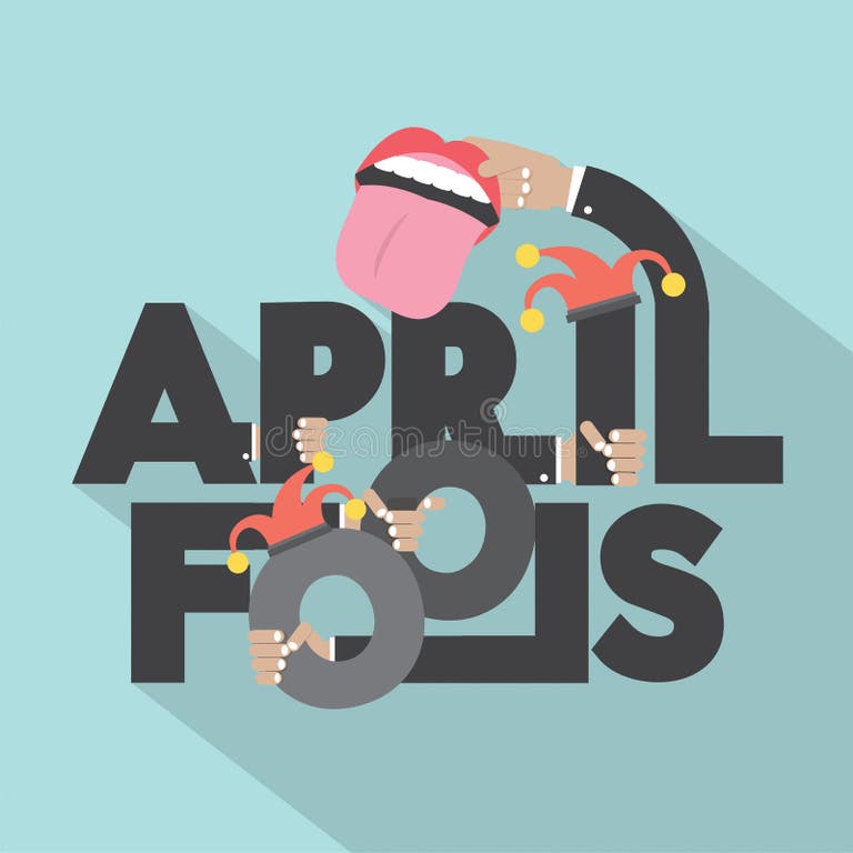 April Fools Typography Design Stock Vector - Illustration of crazy ...