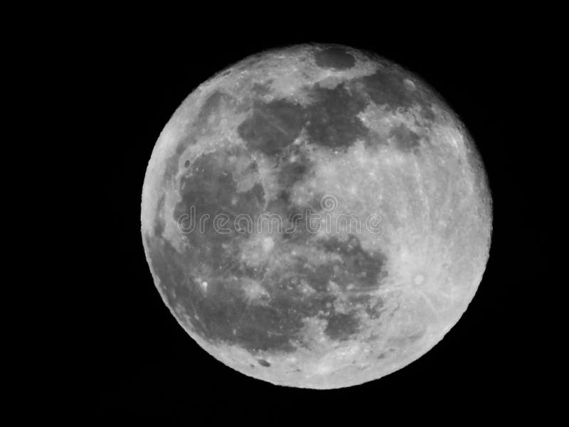 Full Moon Detail in April Springtime Nightsky Stock Image - Image of ...