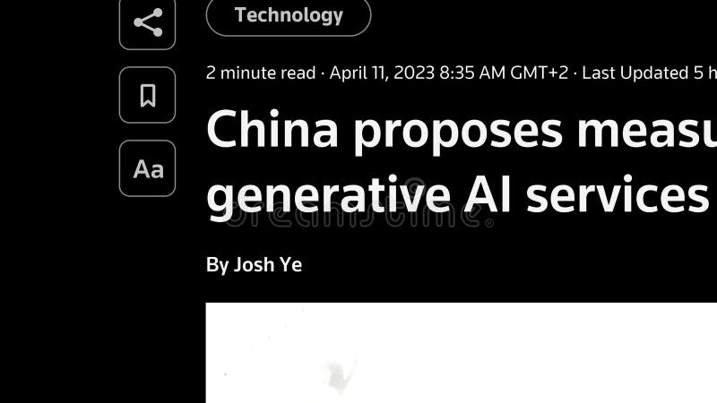 April 2023: Generative AI Headlines Fast Sequence Stock Footage - Video ...
