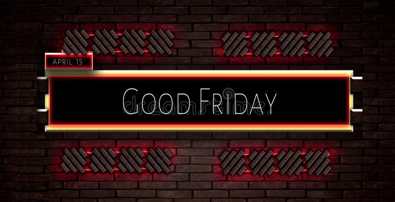 15 April, Good Friday, Text Effect on Bricks Background Stock ...