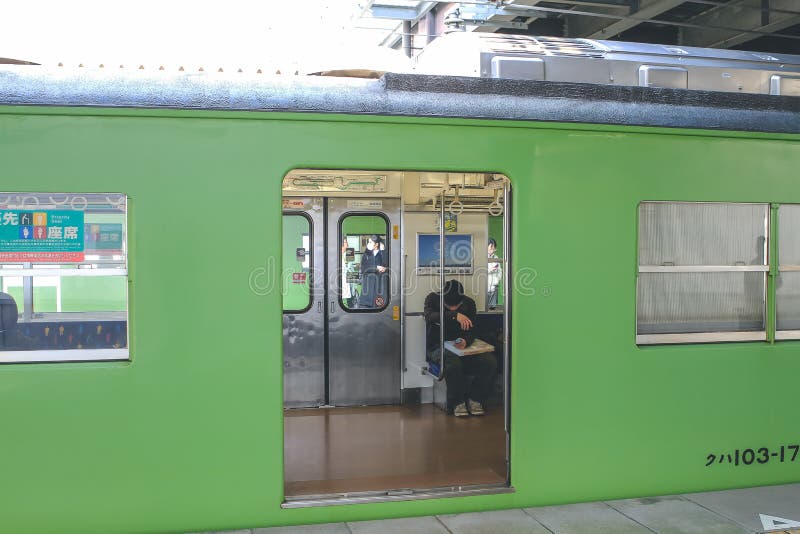 9 April 2012 the Green JR Train at Kyoto Station Editorial Photography ...