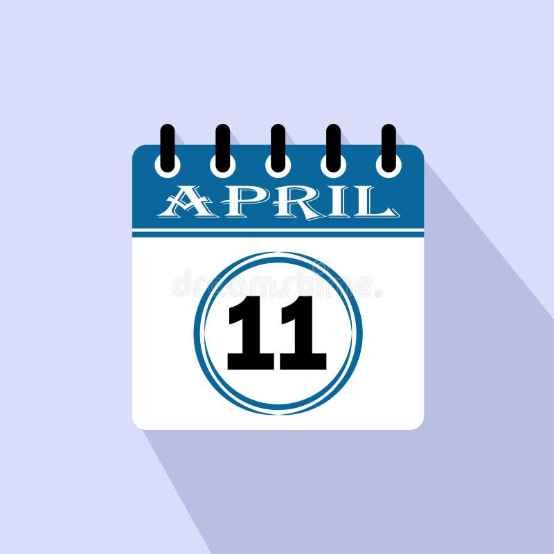 April 11 Icon stock vector. Illustration of month, modern - 306364444