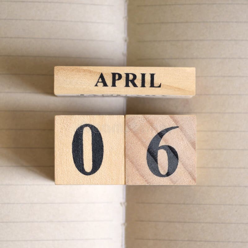 April 06, Icon Design with Number Cube. Stock Photo - Image of 2036 ...