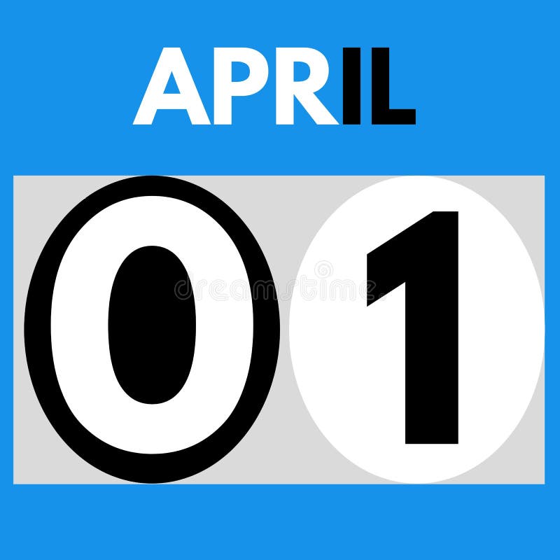 April 1 . Modern daily Calendar Icon .date ,day, Month Stock ...