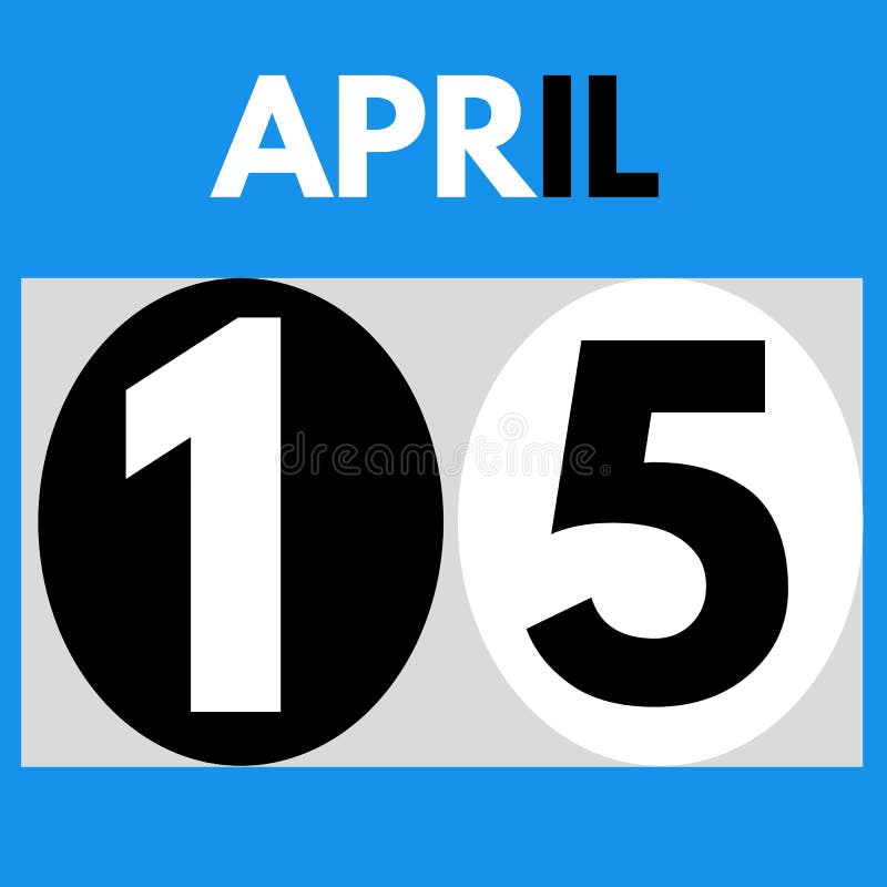 April 15 . Modern daily Calendar Icon .date ,day, Month Stock ...