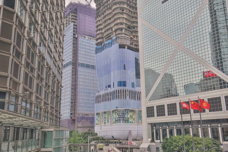 April 26 2023 the Modern Hong Kong Office Skyscraper Building Editorial ...