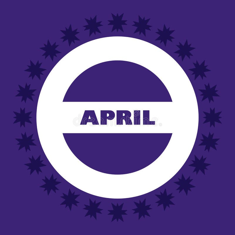 April Month Theme Set of Simple Outline Icons Eps10 Stock Vector ...