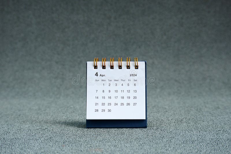 April Month on Paper Calendar 2024. Desk Calendar April 2024 Stock ...