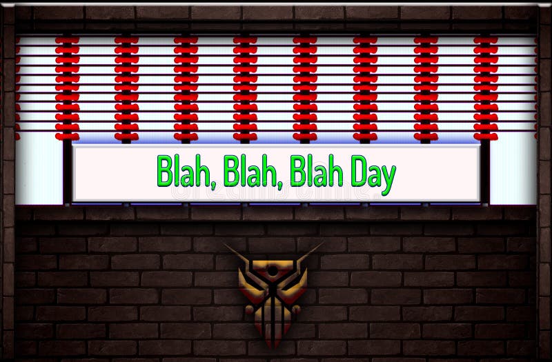 17 April Blah Blah Blah Day Neon Text Effect On Bricks Background
