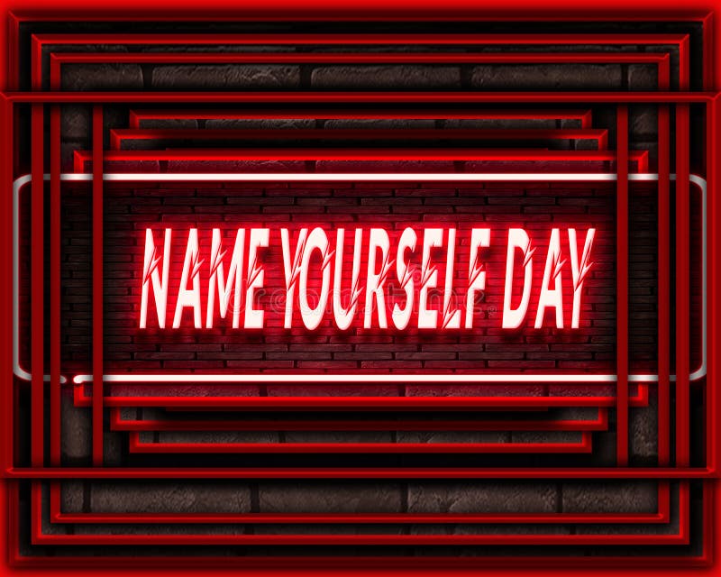 Name Yourself Day stock vector. Illustration of design - 217583985