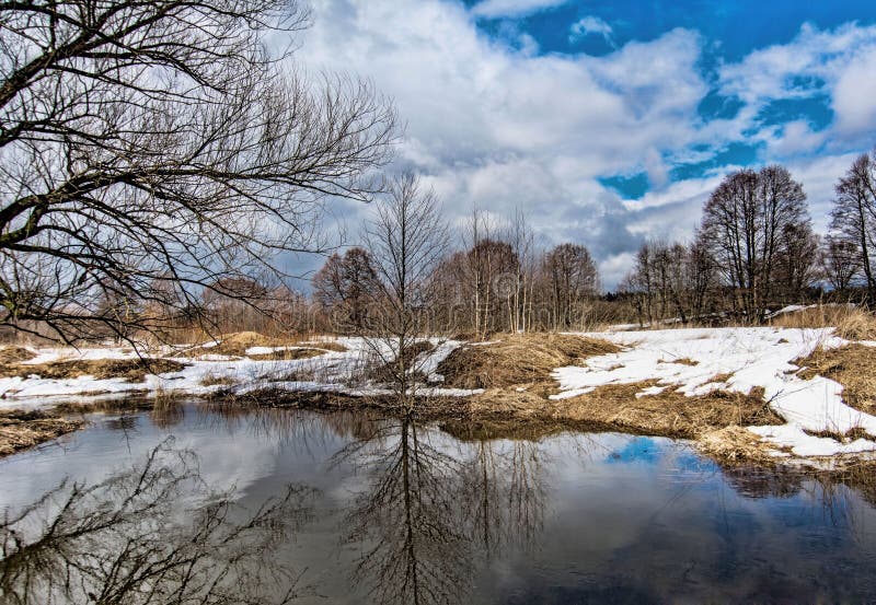 April in Russia stock image. Image of teenie, spring - 69669245