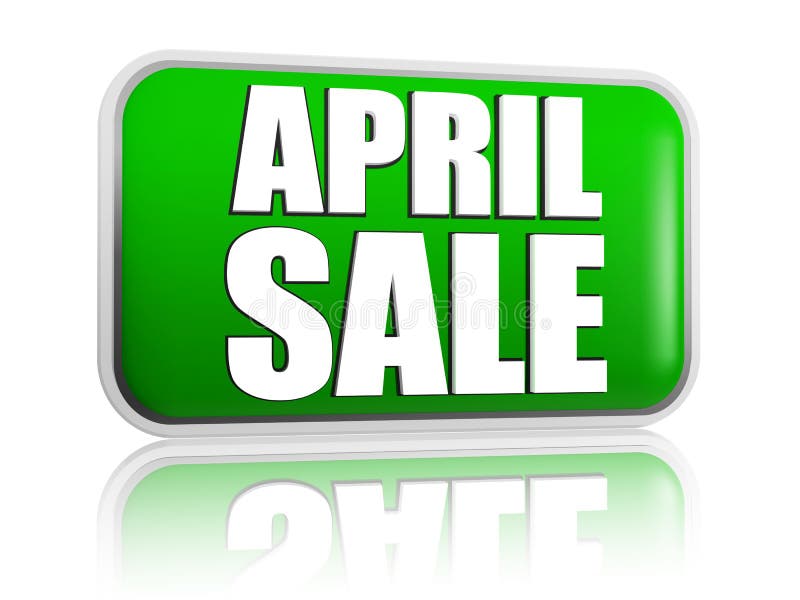 April sale green banner stock illustration. Illustration of cheap ...