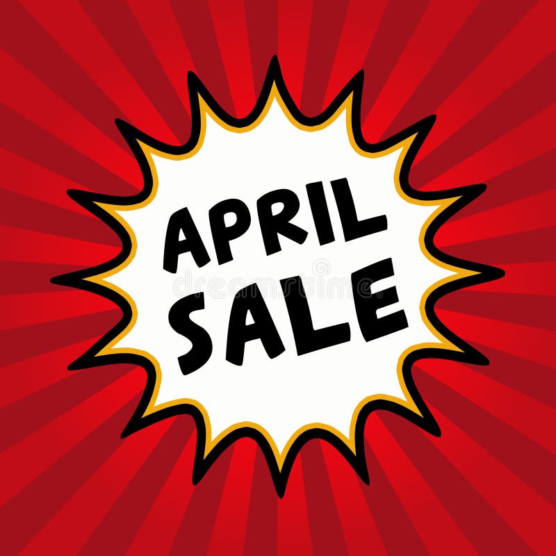 April Sale Sign, Illustration Stock Illustration - Illustration of ...