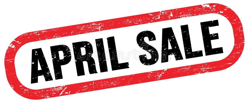 APRIL SALE, Text Written on Red-black Stamp Sign Stock Illustration ...