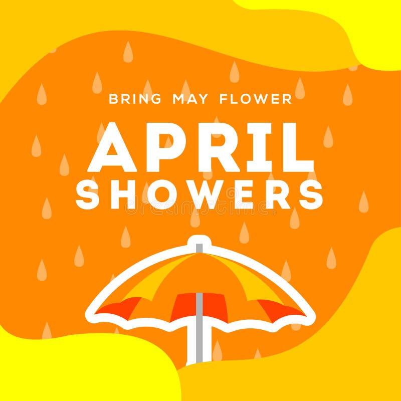 April Showers Vector Design for Banner or Background Stock Vector ...