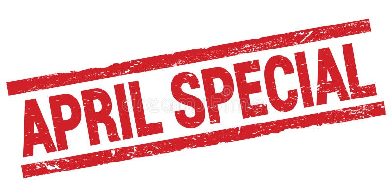 APRIL SPECIAL Text on Red Rectangle Stamp Sign Stock Photo - Image of ...