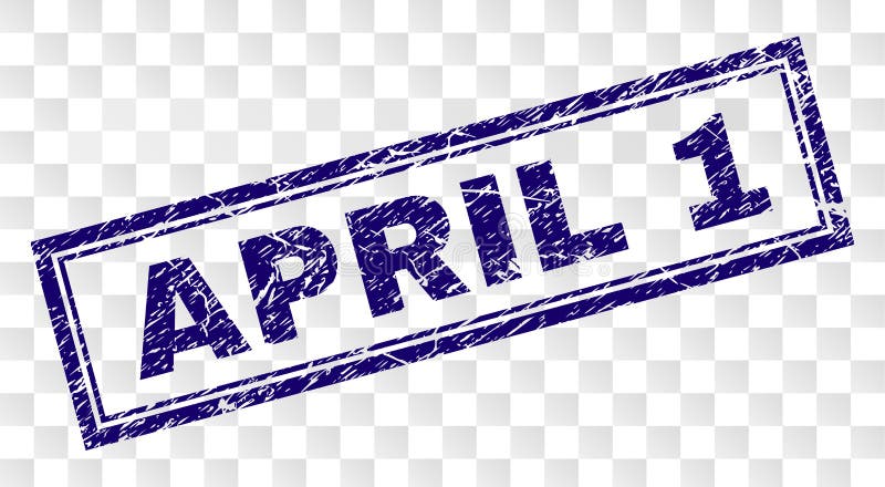 Grunge APRIL 1 Rectangle Stamp Stock Vector - Illustration of design ...